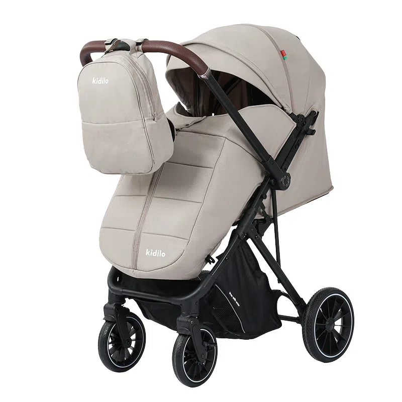 Poussette Valise Réversible Kidilo – Beige - Bikstoys Maroc
