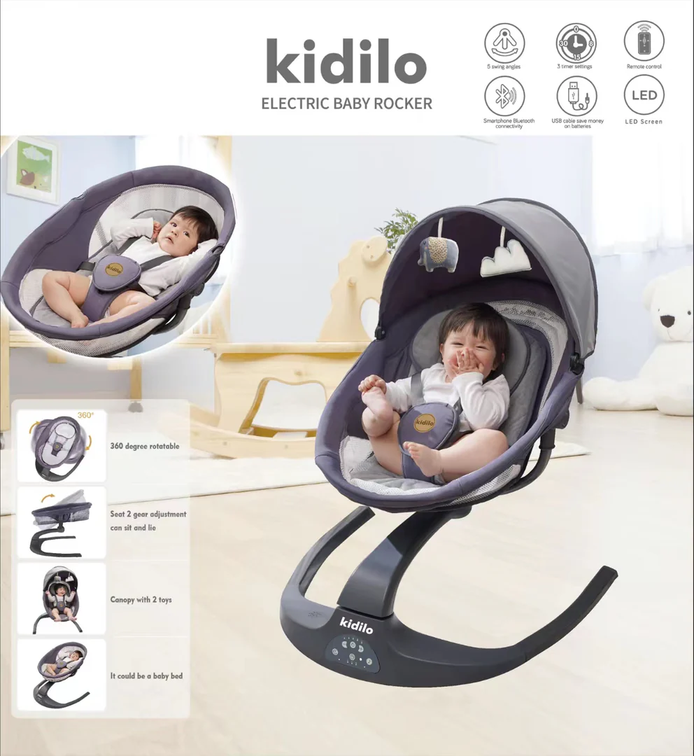 BALANÇOIRE ÉLECTRIQUE POUR BÉBÉ KIDILO - Bikstoys Maroc